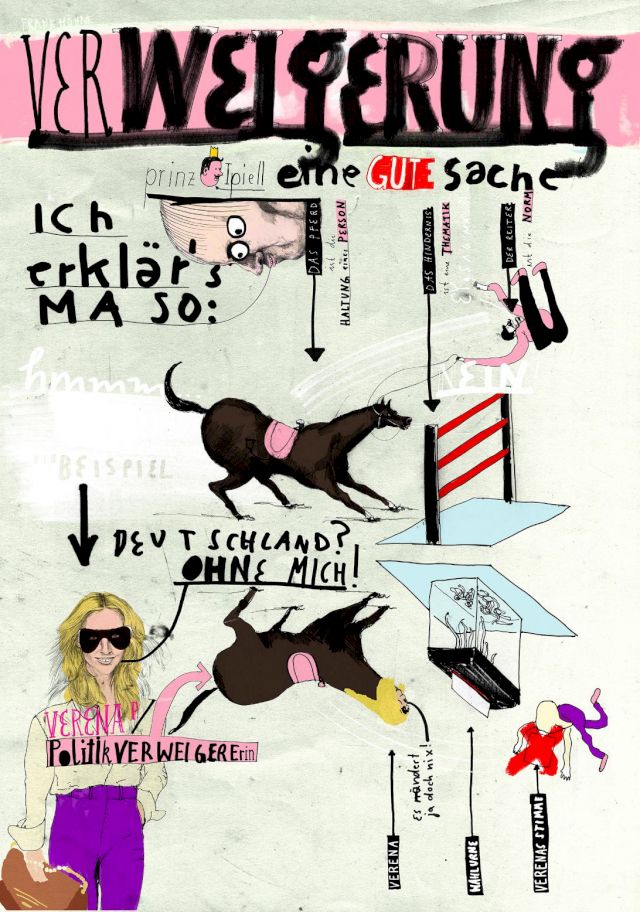 Frank Hobby Höhne . Die Seite mit Motiven vom Illustrator