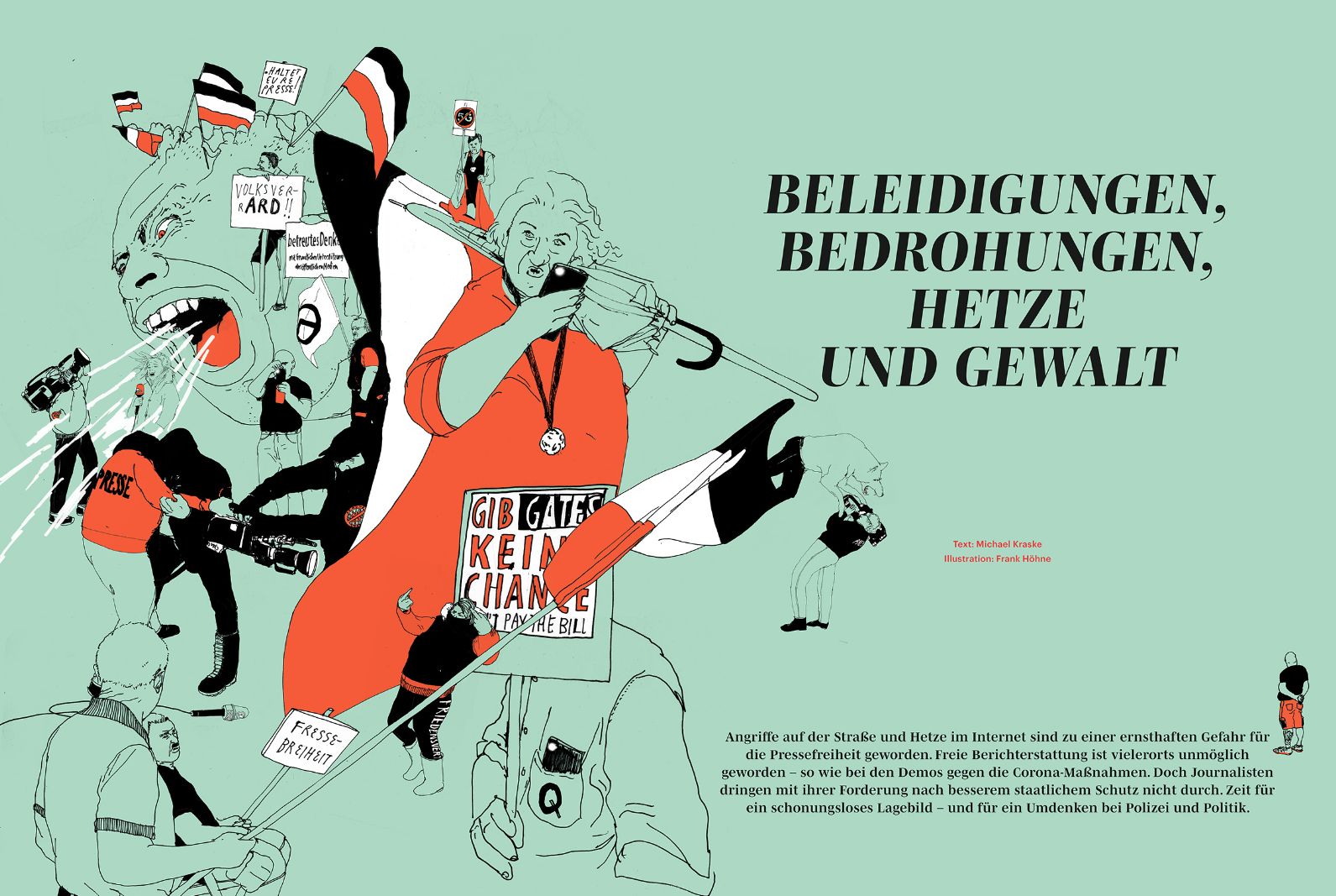 Frank Hobby Höhne . Die Seite mit Motiven vom Illustrator