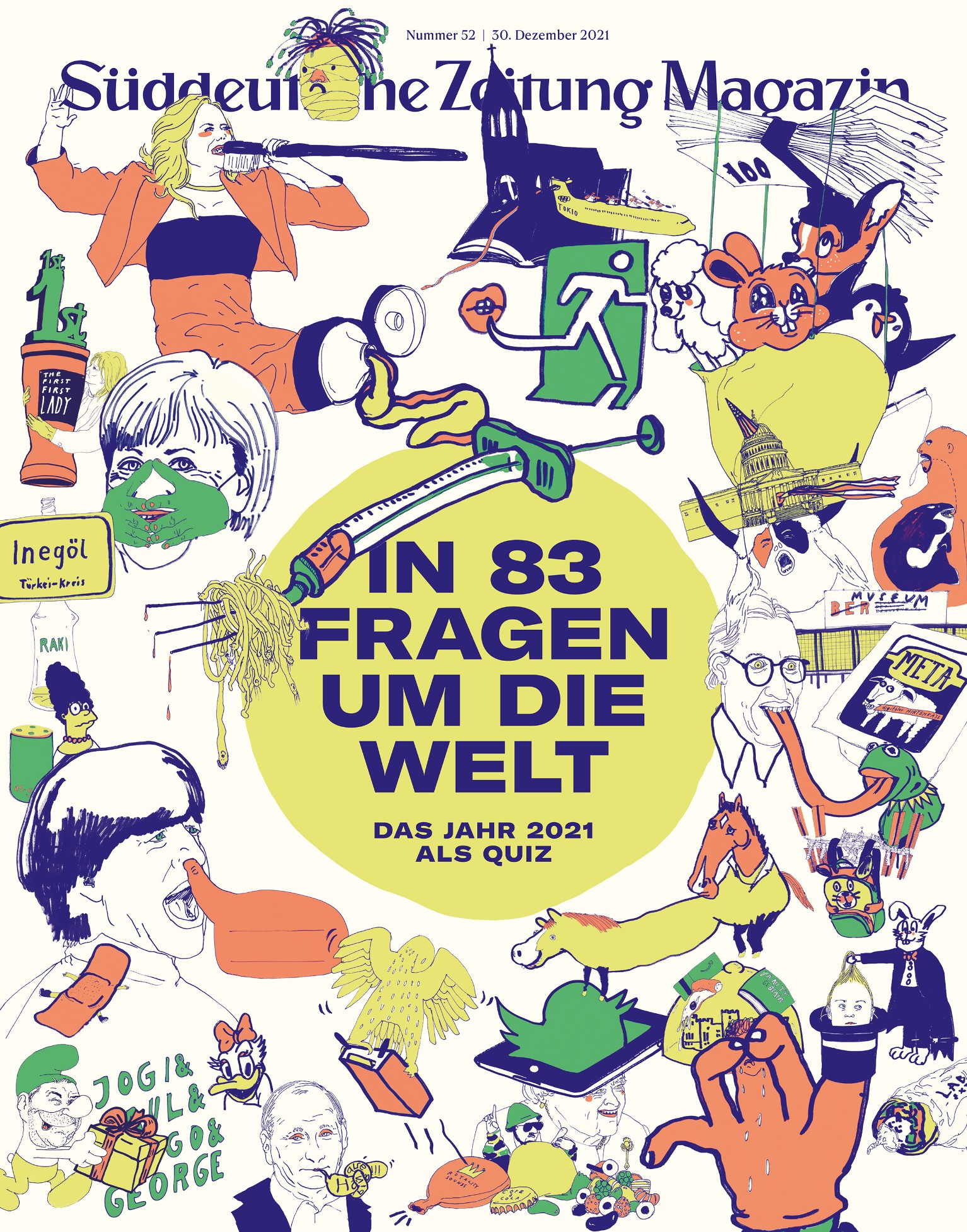 Frank Hobby Höhne . Die Seite mit Motiven vom Illustrator