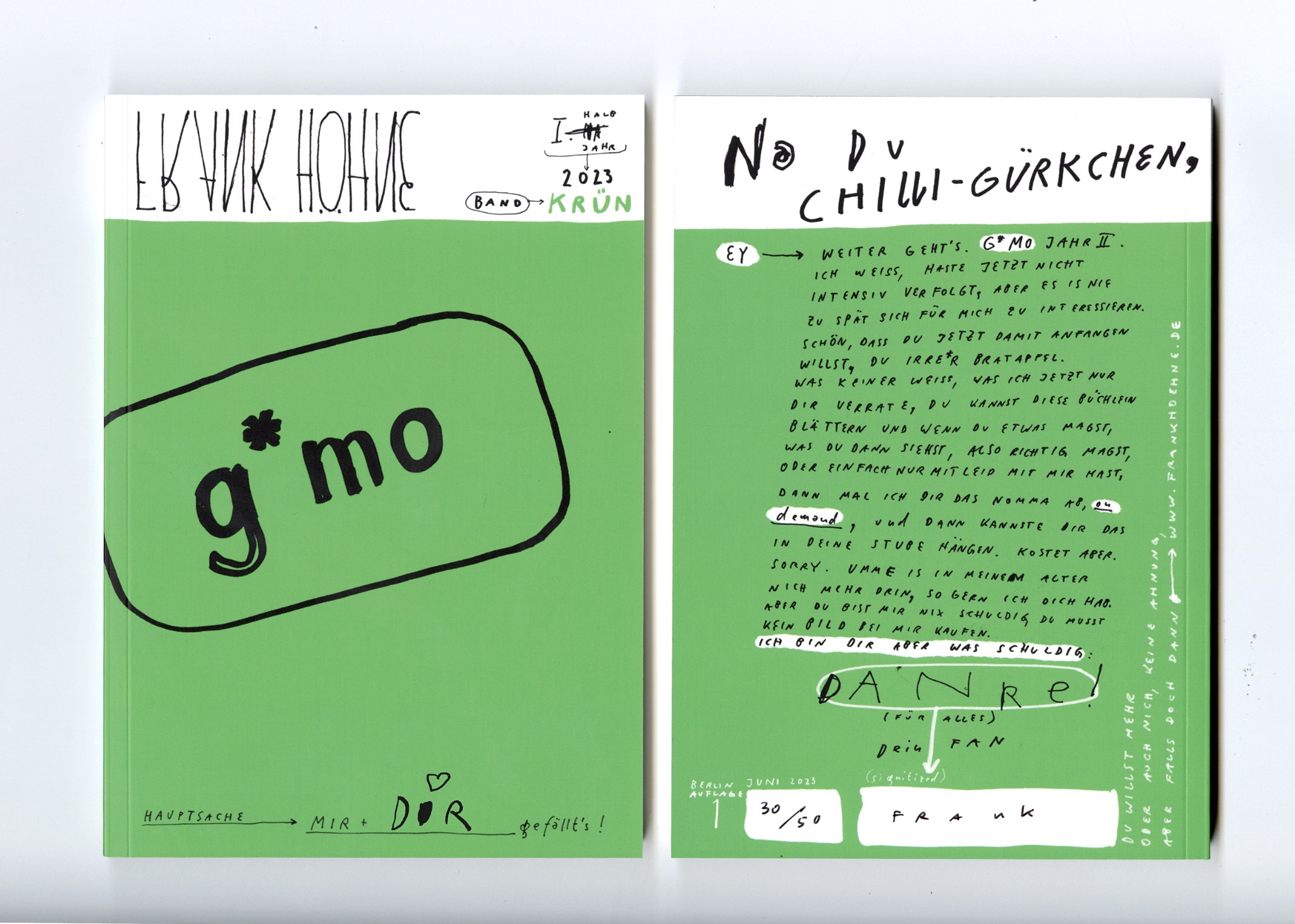 Frank Hobby Höhne . Die Seite mit Motiven vom Illustrator